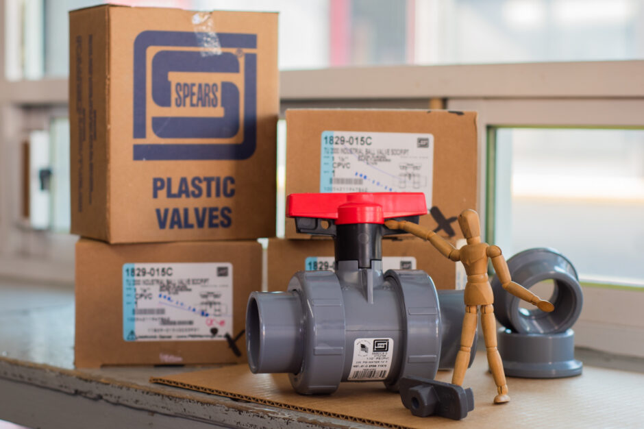 1529-002 Válvula de Laboratorio en PVC de Esfera C/KIT EPDM 1/4″ de ...