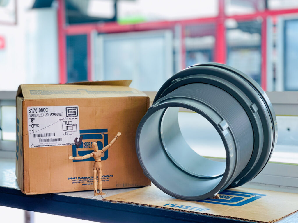 8170-080C Adaptador Tanque CPVC Cédula 80 Cementar Neopreno de Spears ...