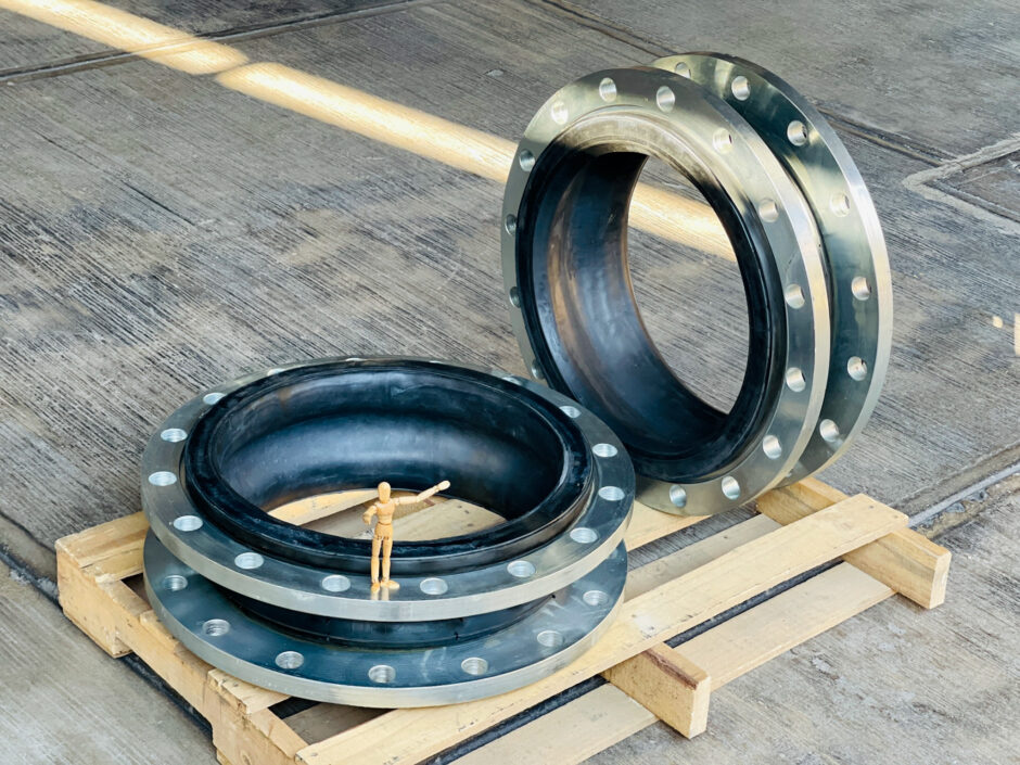 EJ1-18X8 Junta de Expansión Bridada 150# con Fuelle NBR de 18 x 8 ...