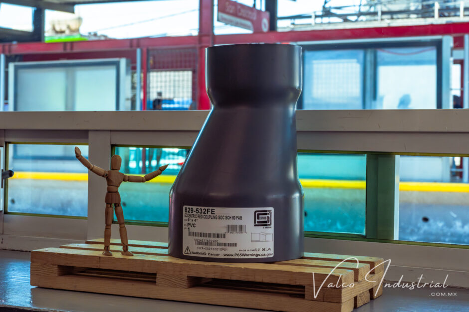 829-532FE Reducción Campana Excéntrica PVC Cédula 80 Cementar 6 X 4″ de ...