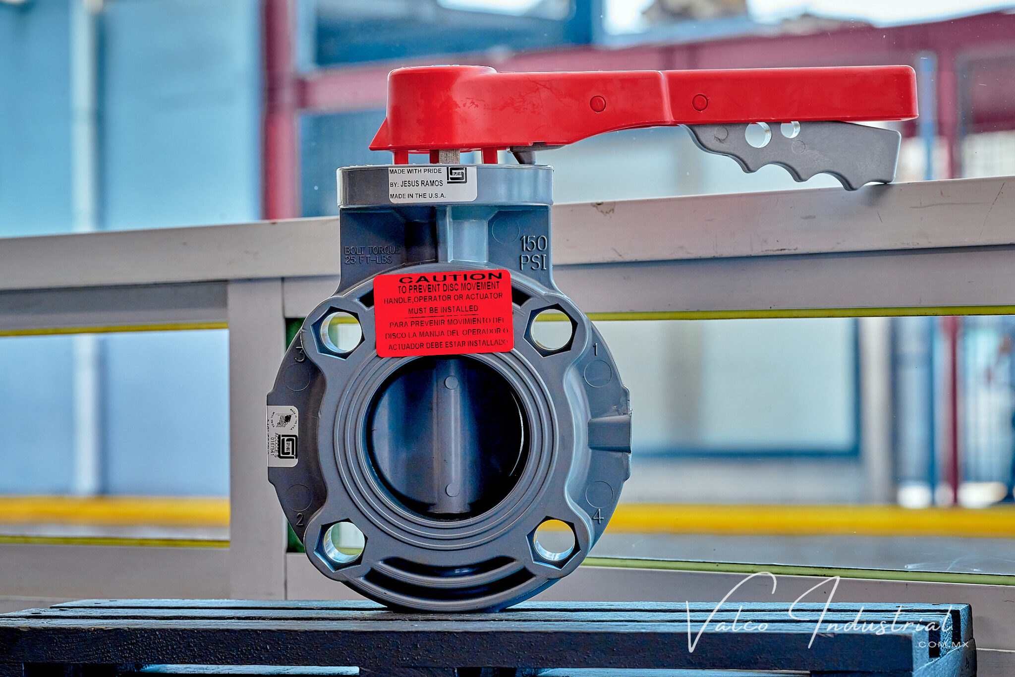 722311-025C Válvula Mariposa CPVC Estándar Con Palanca Empaque EPDM 2-1 ...