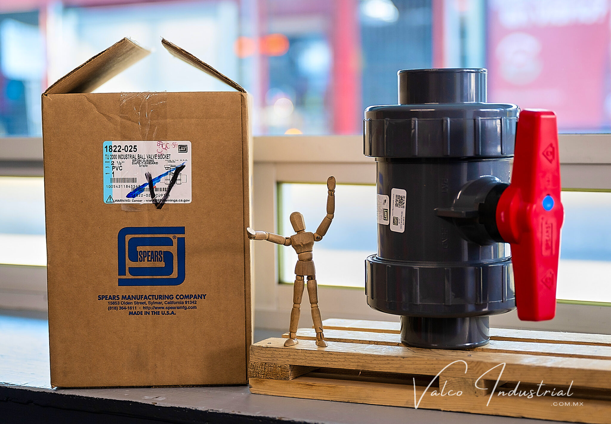 1822-025 VAL ESFERA PVC IND TU2K CTAR EPDM 64MM – Mostrador VALCO INDUSTRIAL