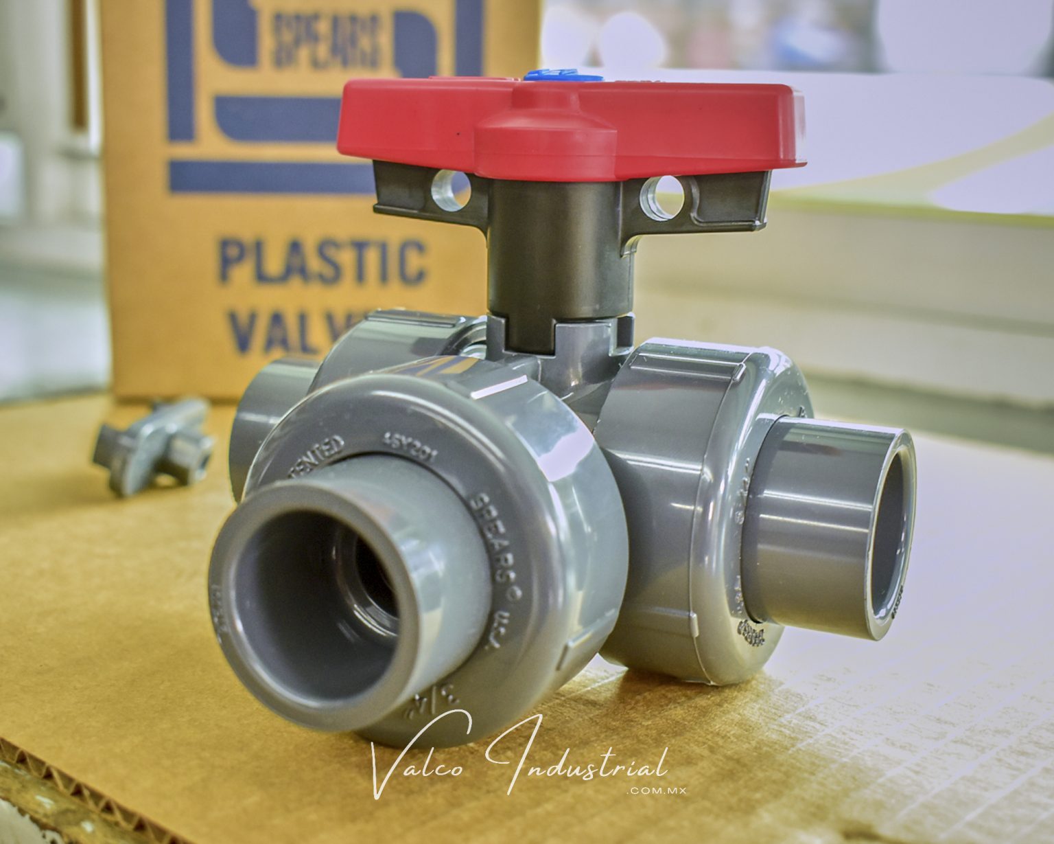 5022L1-007 Válvula de PVC True Union 2000 Industrial 3 Vías, Puerto en ...